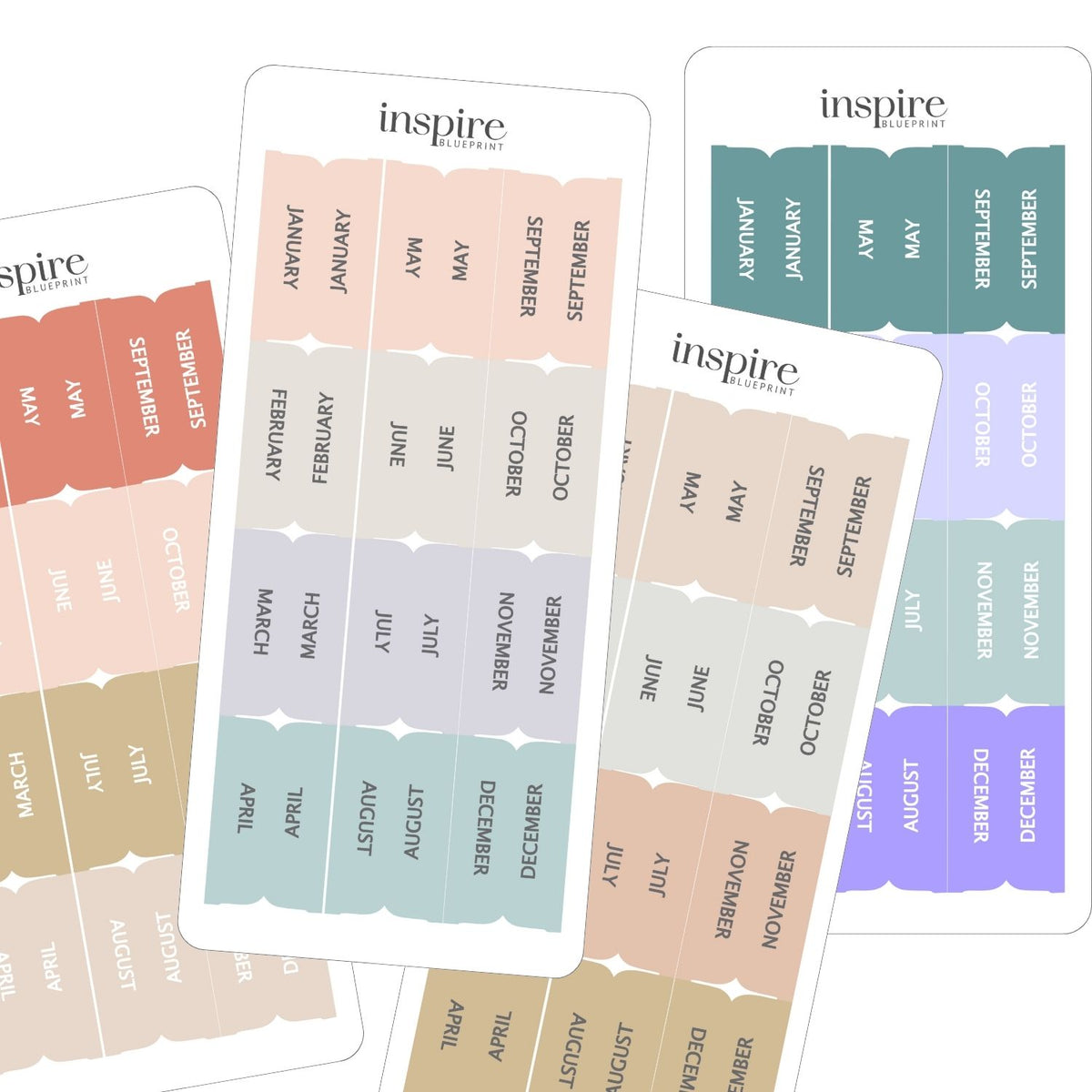 Planner Tab Sticker Sheet | Months – The Inspire Blueprint