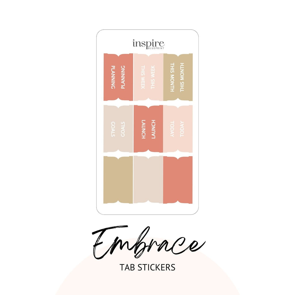 Planner Tab Sticker Sheet | Planning – The Inspire Blueprint