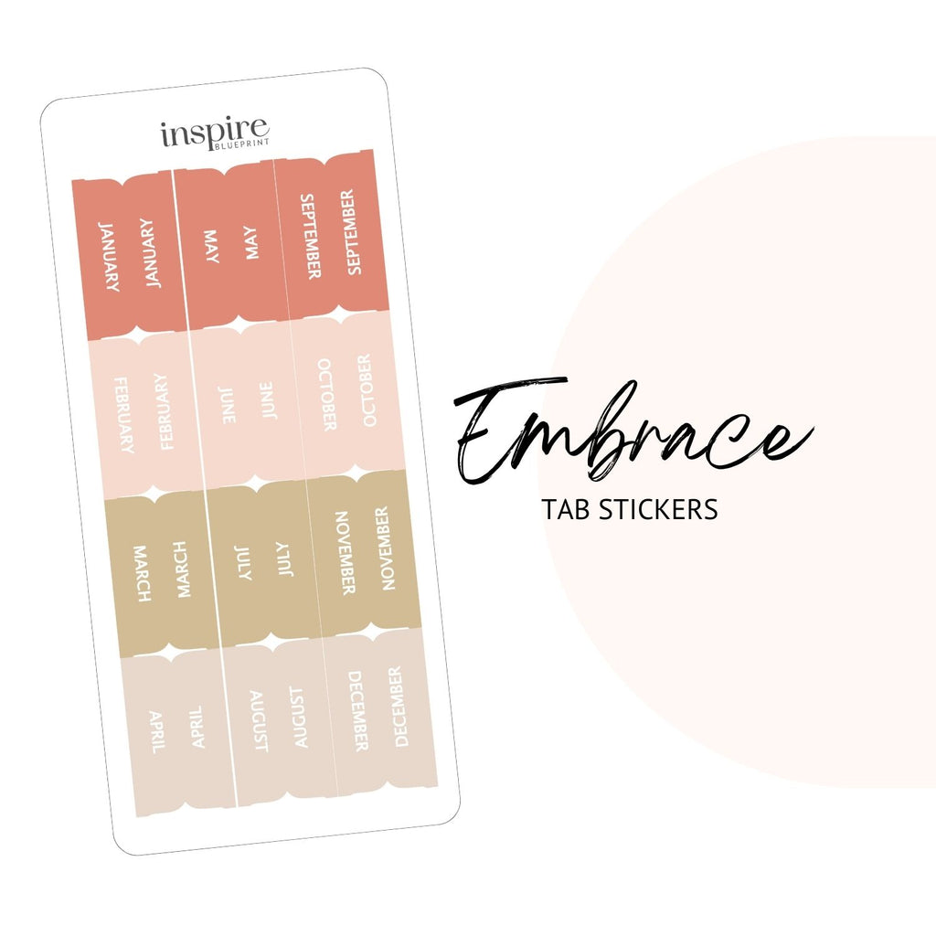 Planner Tab Sticker Sheet | Months – The Inspire Blueprint